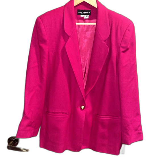 Sag Harbor | Jackets & Coats | Vintage Pink Blazer Jacket 0 Wool Made ...